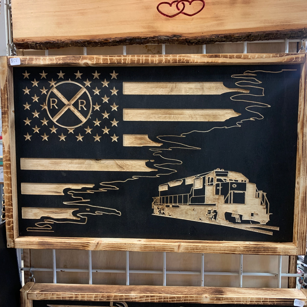 Railroad (carved) Flag – Backroad Wood Work & Boutique,LLC