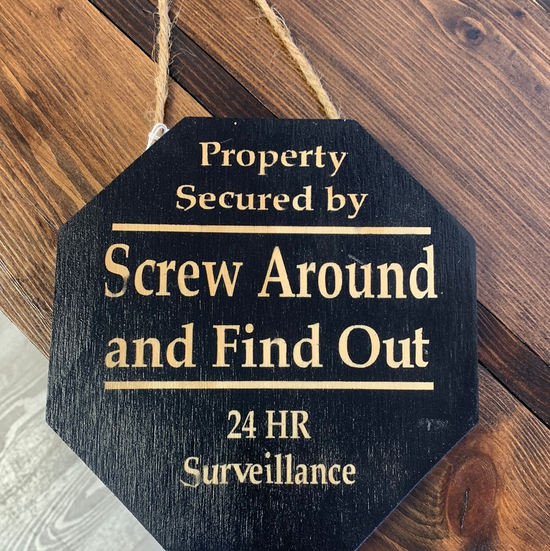 Property secured by -screw around and find out-24 hr surveillance ...