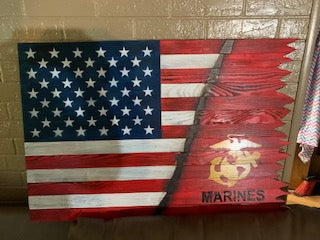 Tethered Marine Flag – Backroad Wood Work & Boutique,LLC